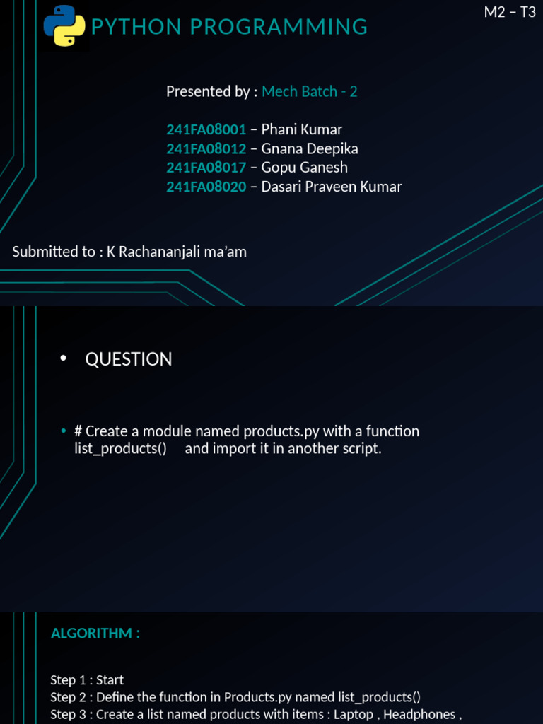 Python MECH - 2 .1 | PDF