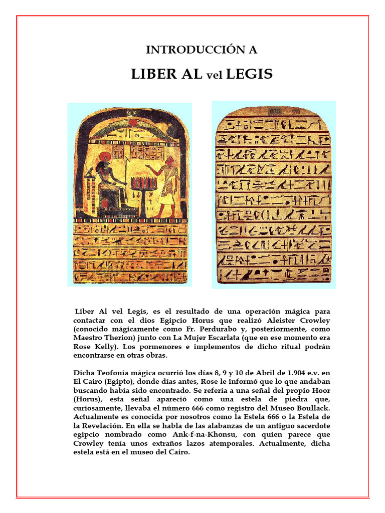 Introducción a Liber Al vel Legis | PDF | Thelema