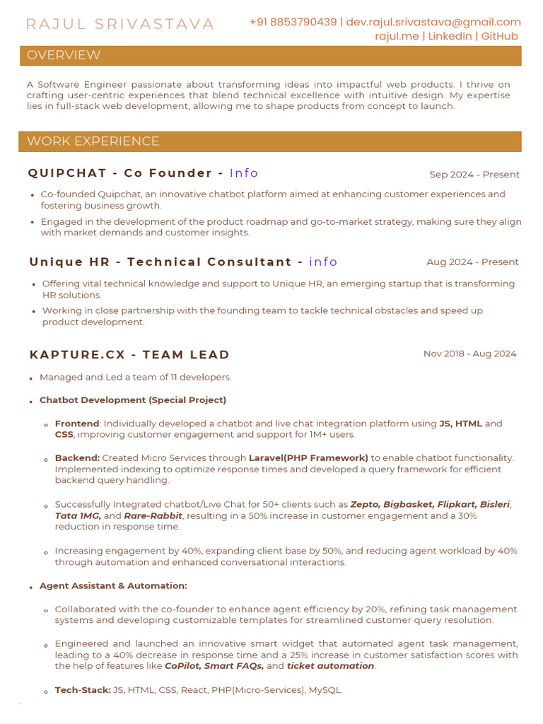 Rajul Srivastava | PDF | Web Development | Computing