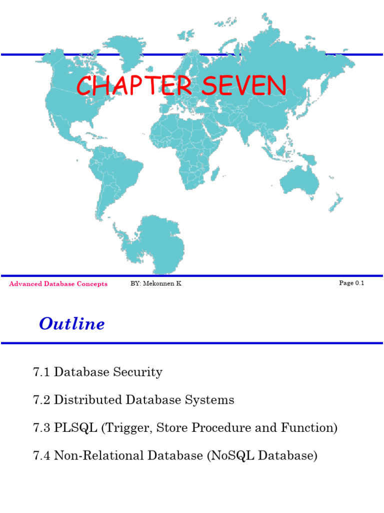 Chapter 7 Advanced Database Concepts | PDF | Encryption | Key (Cryptography)