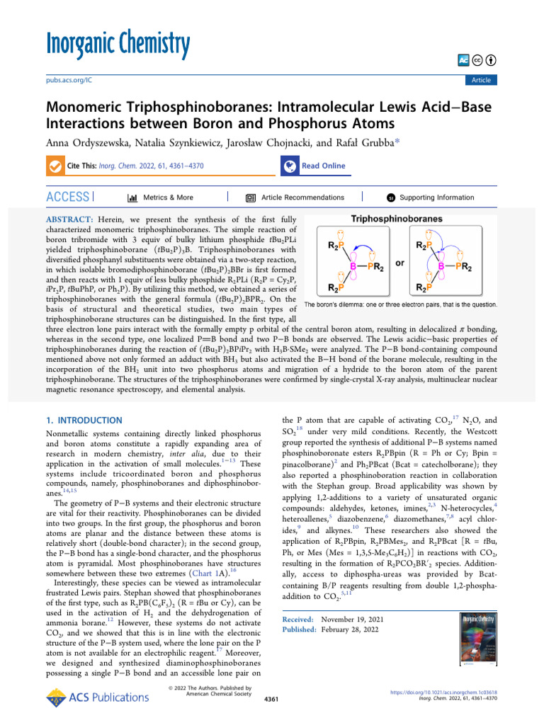 monomeric-triphosphinoboranes-intramolecular-lewis-acid-base-interactions-between-boron-and ...