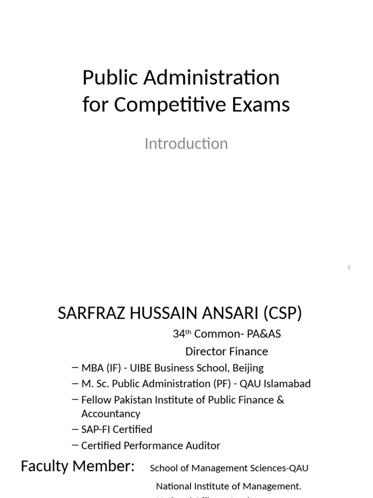 Public Administration Guide for CSS Exams | PDF | Public Administration ...