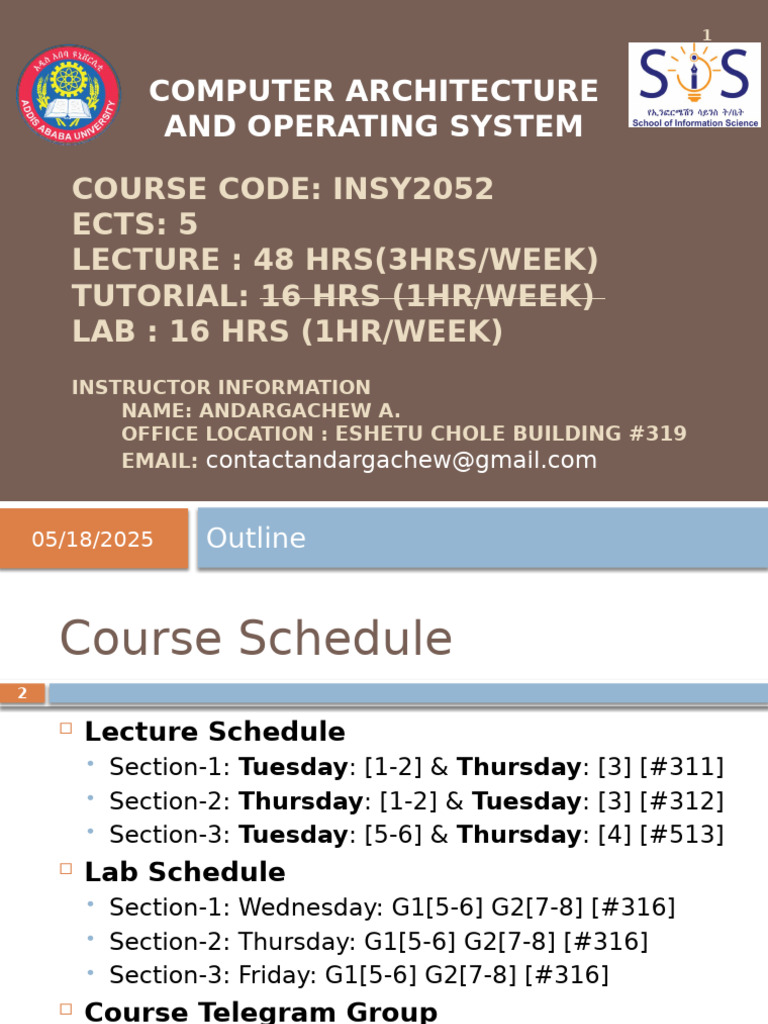 CA OS Chapter 0 Students | PDF | Operating System | Central Processing Unit