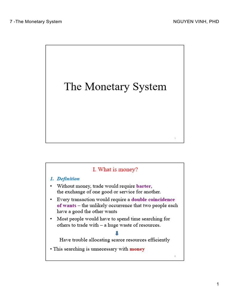 7 The Monetary System SV | PDF | Money Supply | Money