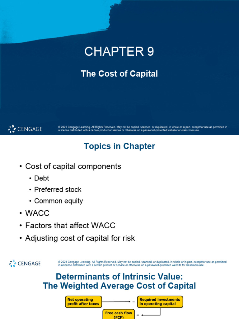Chapter 9 - The Cost of Capital | PDF | Cost Of Capital | Capital Structure