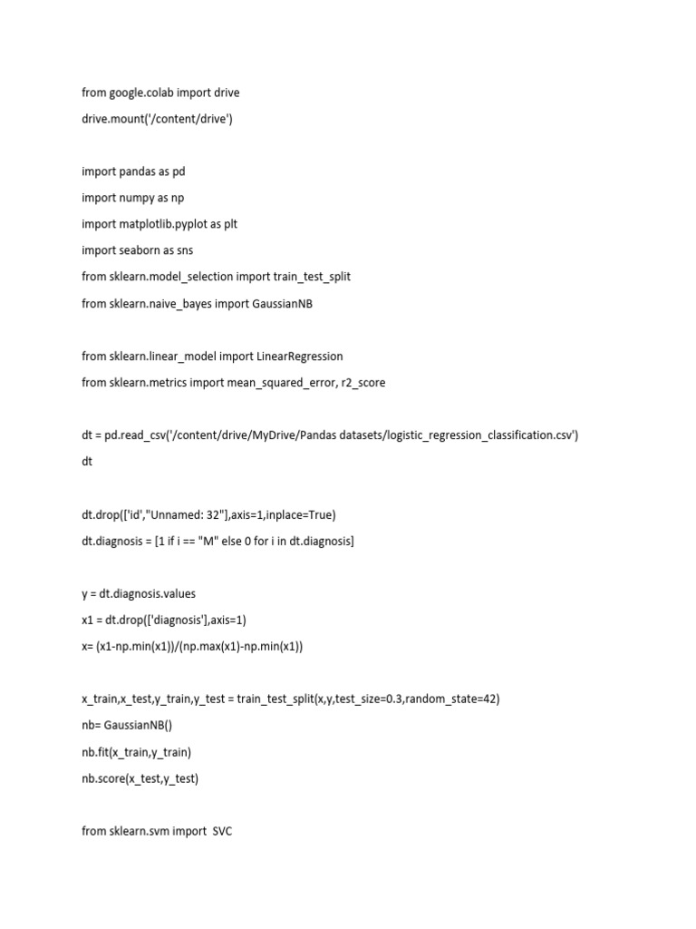 Naive Bayes Ve SVM Alqoritimleri | PDF
