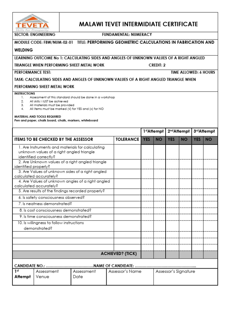 FBW Num Level 2 Assessment Samples - Mponela. Edited | PDF | Resistor ...