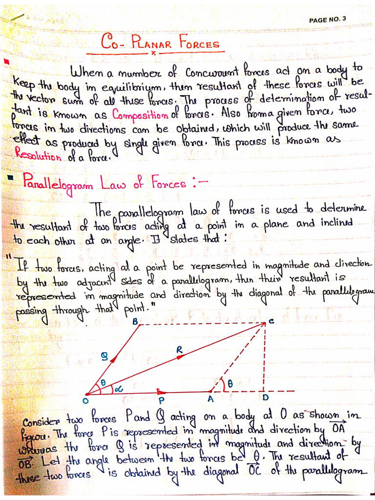 Co planer Forces | PDF