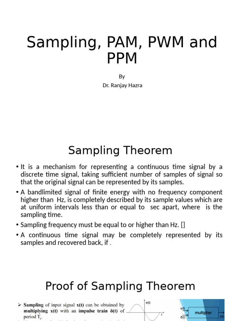 Sampling, PAM, PWM and PPM - Revised | PDF