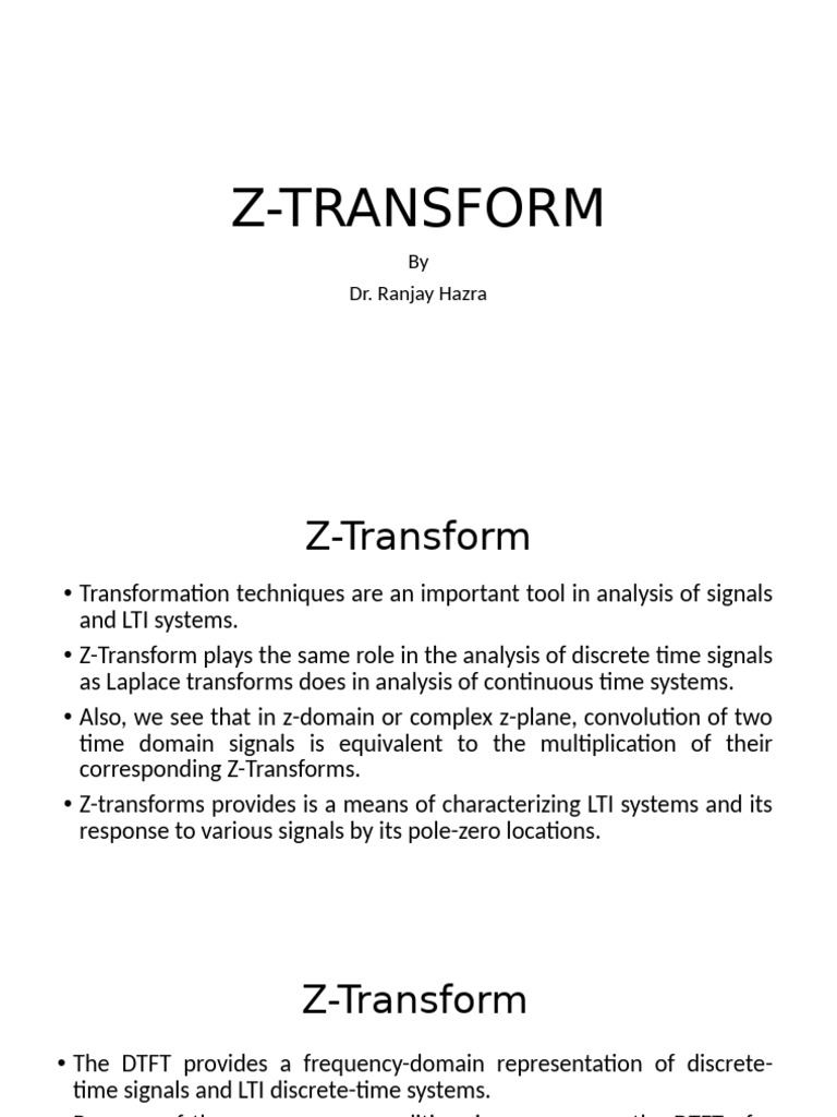 Z Transform | PDF | Calculus | Mathematical Analysis