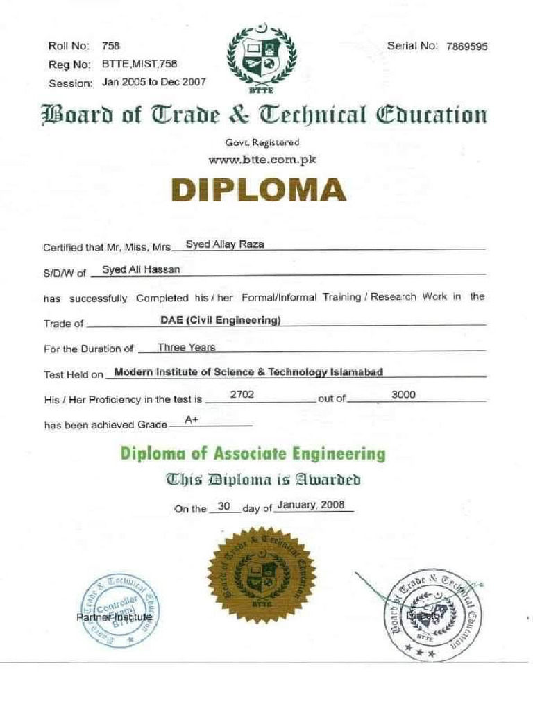 Diploma DAE | PDF