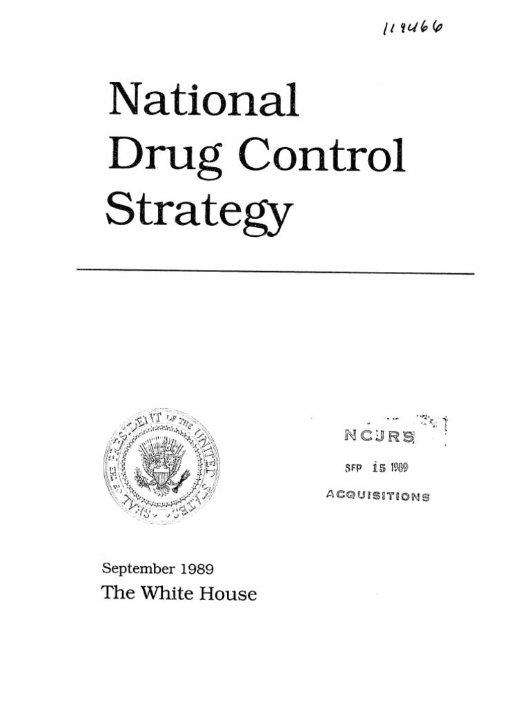 1989 National Drug Control Strategy | PDF | Substance Abuse | Criminal ...