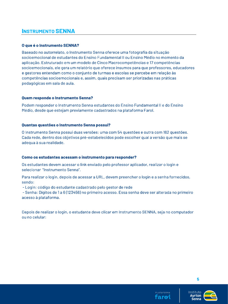 O Que É o Instrumento SENNA | PDF