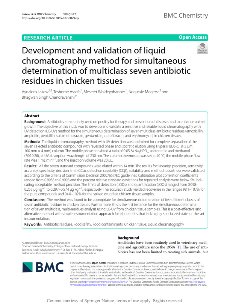 Development and Validation of Liquid Chromatograph | PDF ...