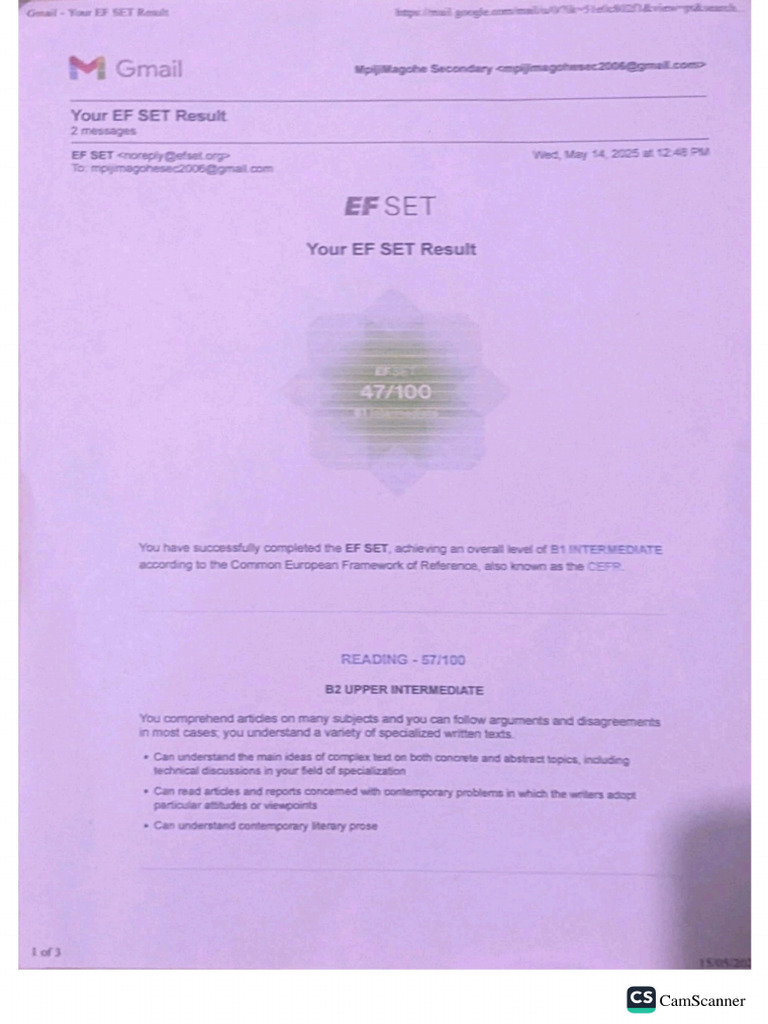 Angelina Ef Set Certificate - 110505 | PDF