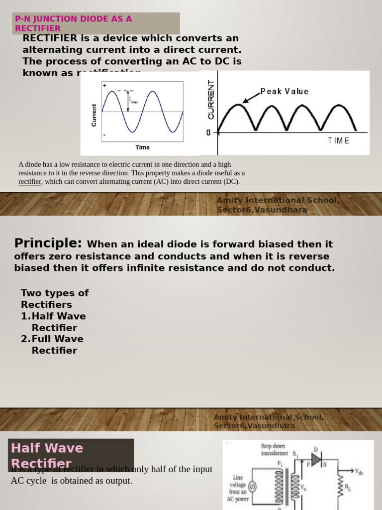 RECTIFIER Is A Device Which Converts An Alternating Current Into A Direct Current. The Process ...