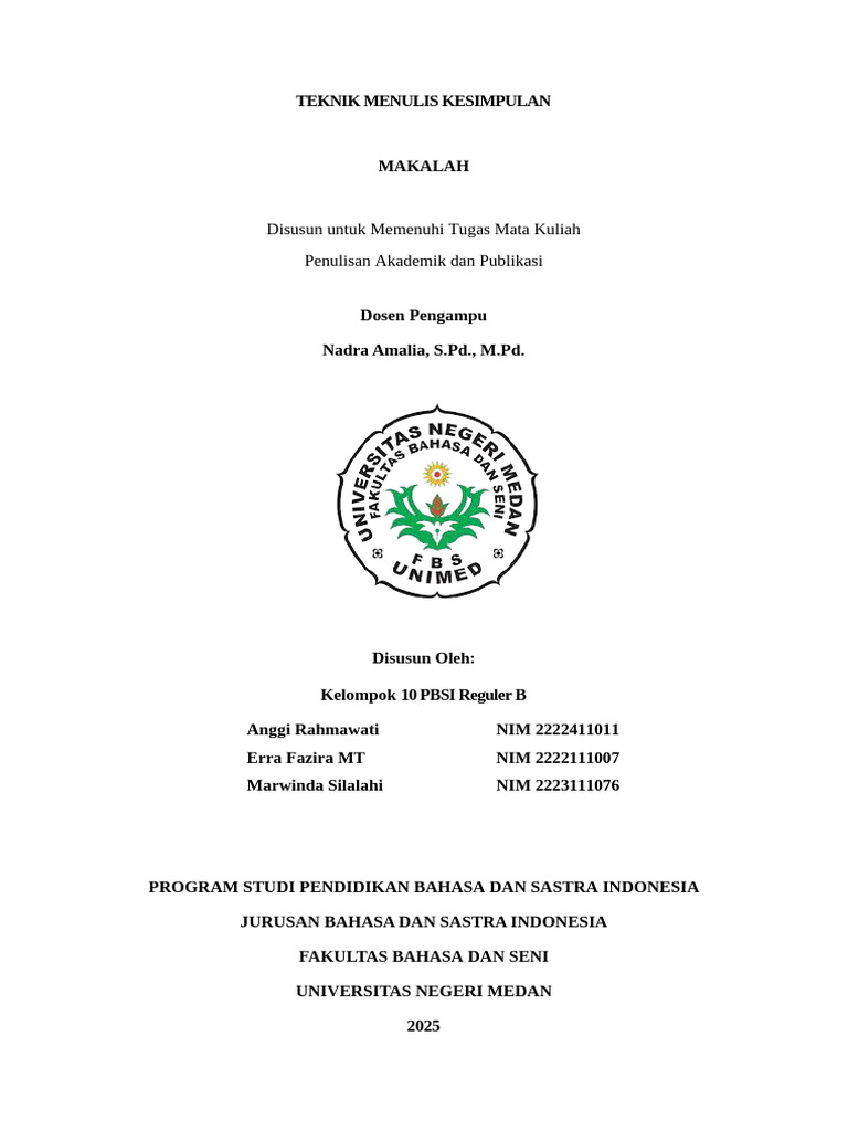 Teknik Efektif Menulis Kesimpulan | PDF