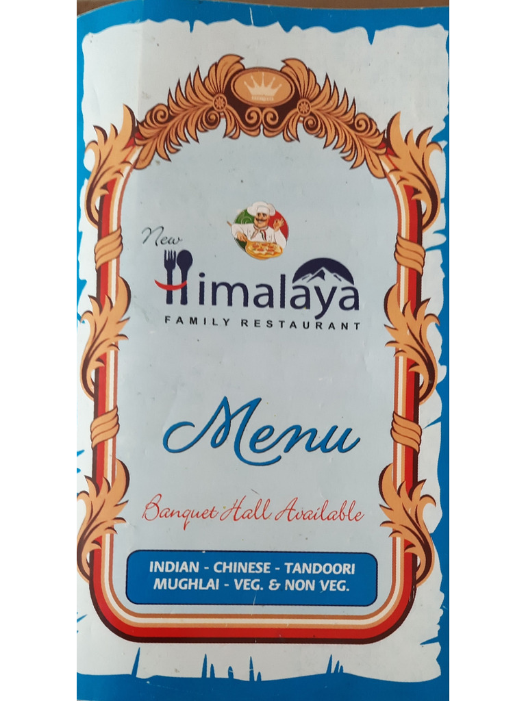Himalaya Menu | PDF