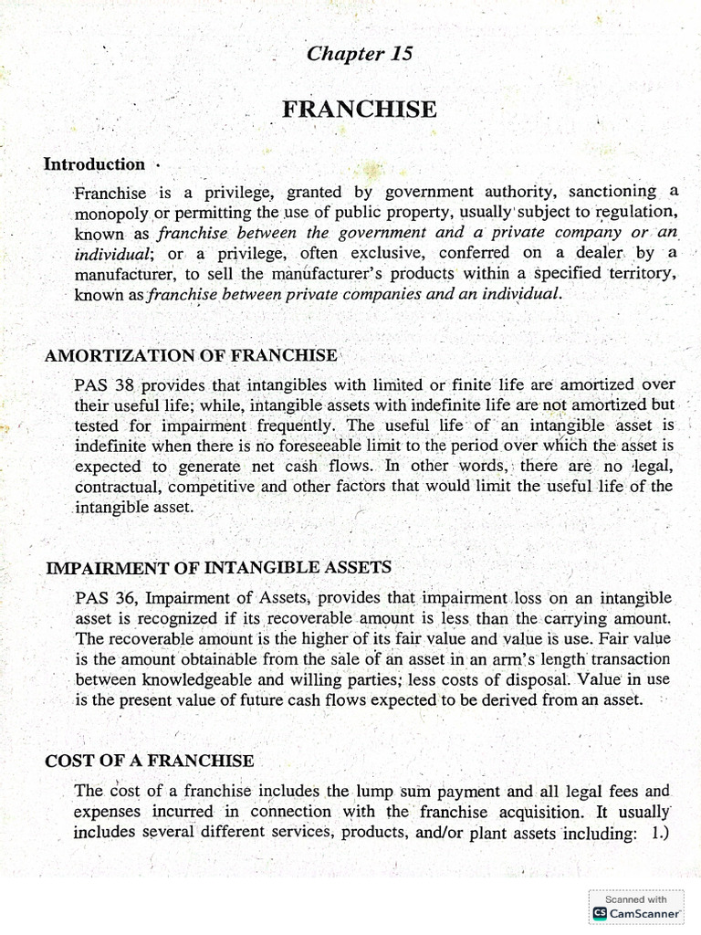 Franchise (Problems) - Punzalan | PDF