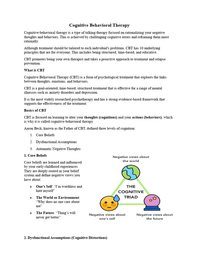 Cognitive Behavioral Therapy | PDF | Cognitive Behavioral Therapy | Psychotherapy