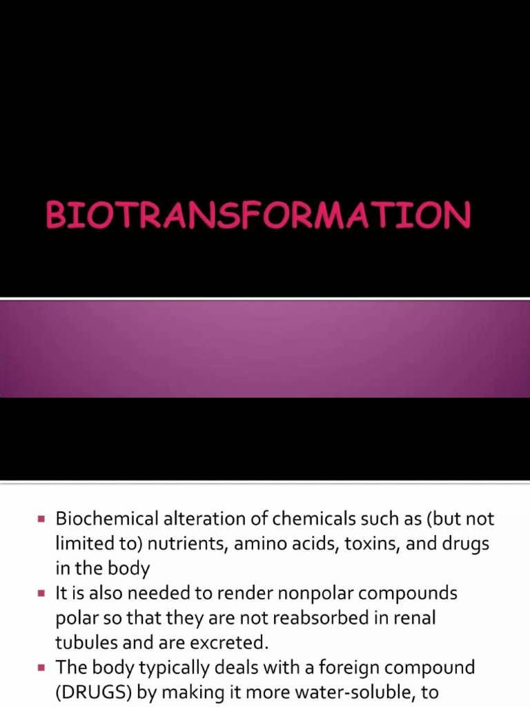 Bio Transformation | PDF