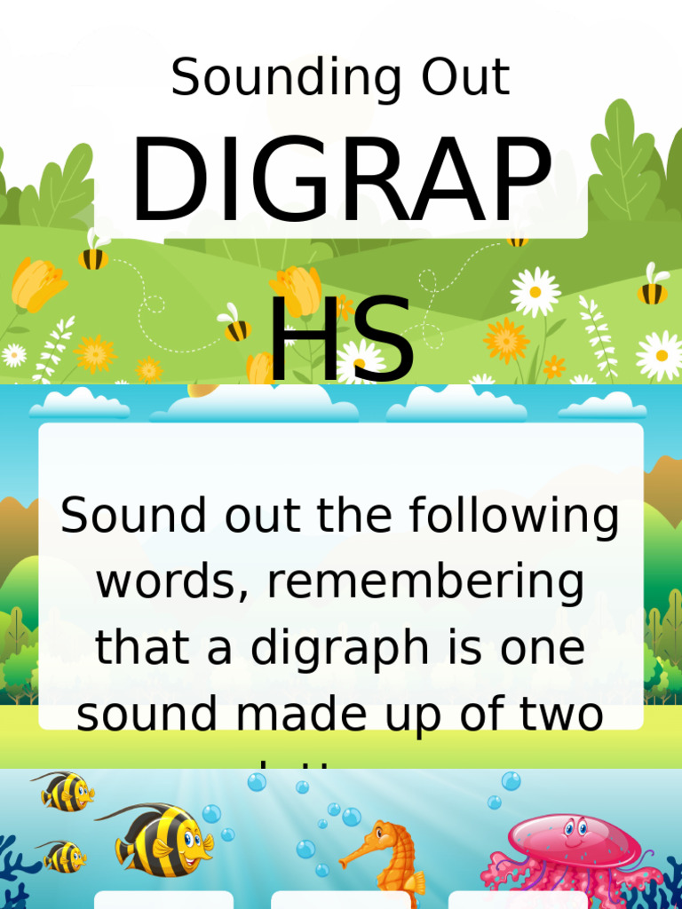 Sounding Out Digraph Words Presentation in Colorful Cartoon Style | PDF