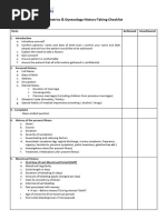Gynaecological History Taking Checklist | PDF | Menstruation ...