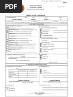 CS Form No. 6, Revised 2020 (Application For Leave) (Secured) | PDF
