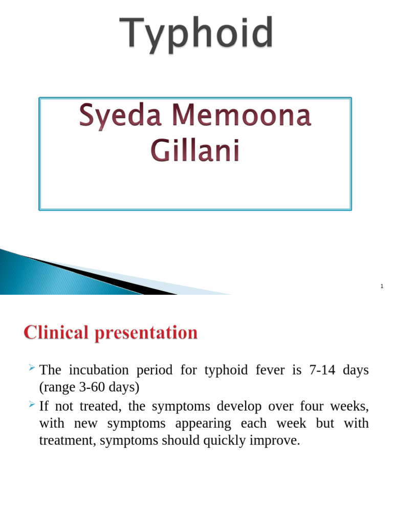 Presentation Typhoid | PDF | Diseases And Disorders | Microbiology