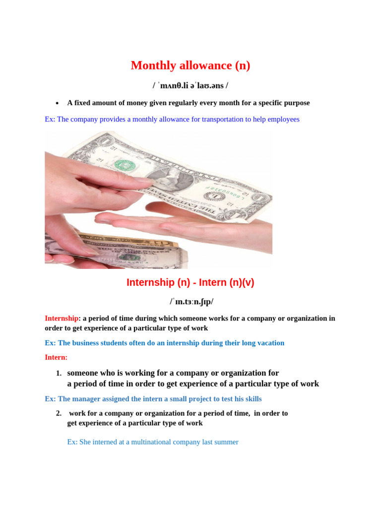 Monthly Allowance | PDF