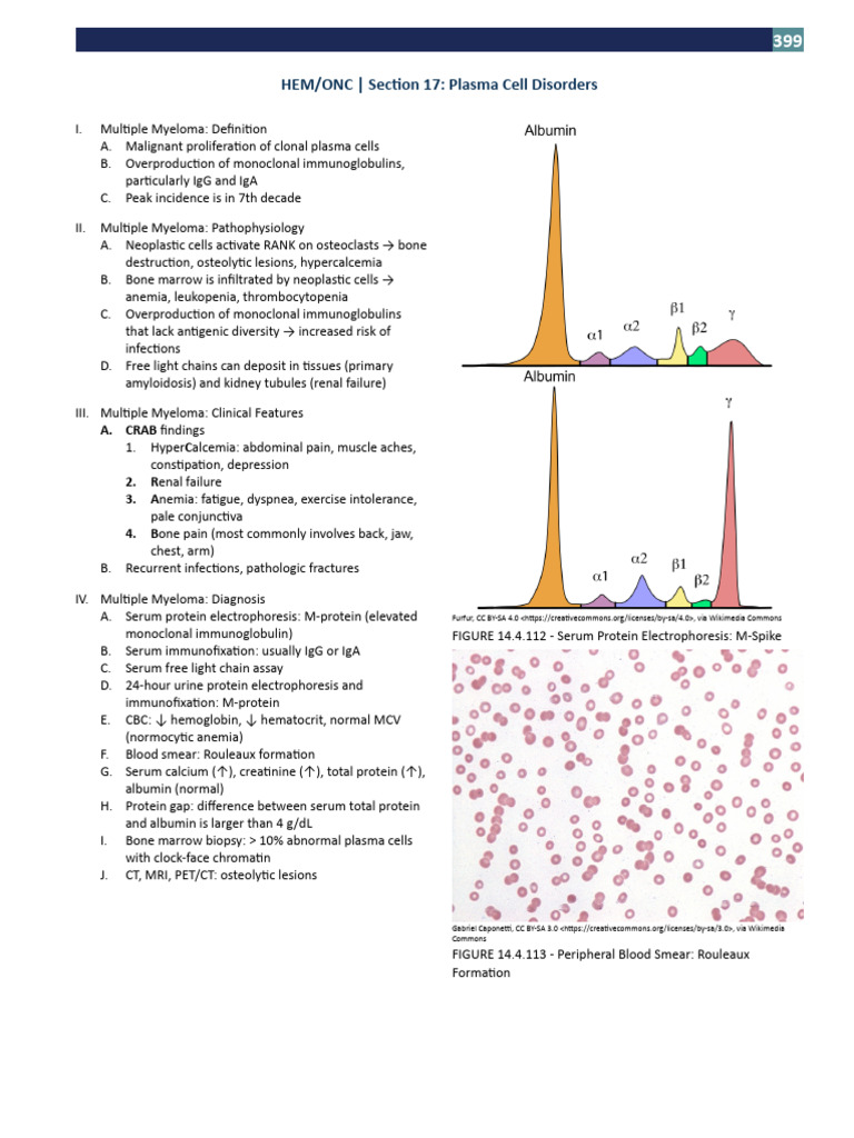 Section 17 - Plasma Cell Disorders | PDF | Multiple Myeloma | Hematology