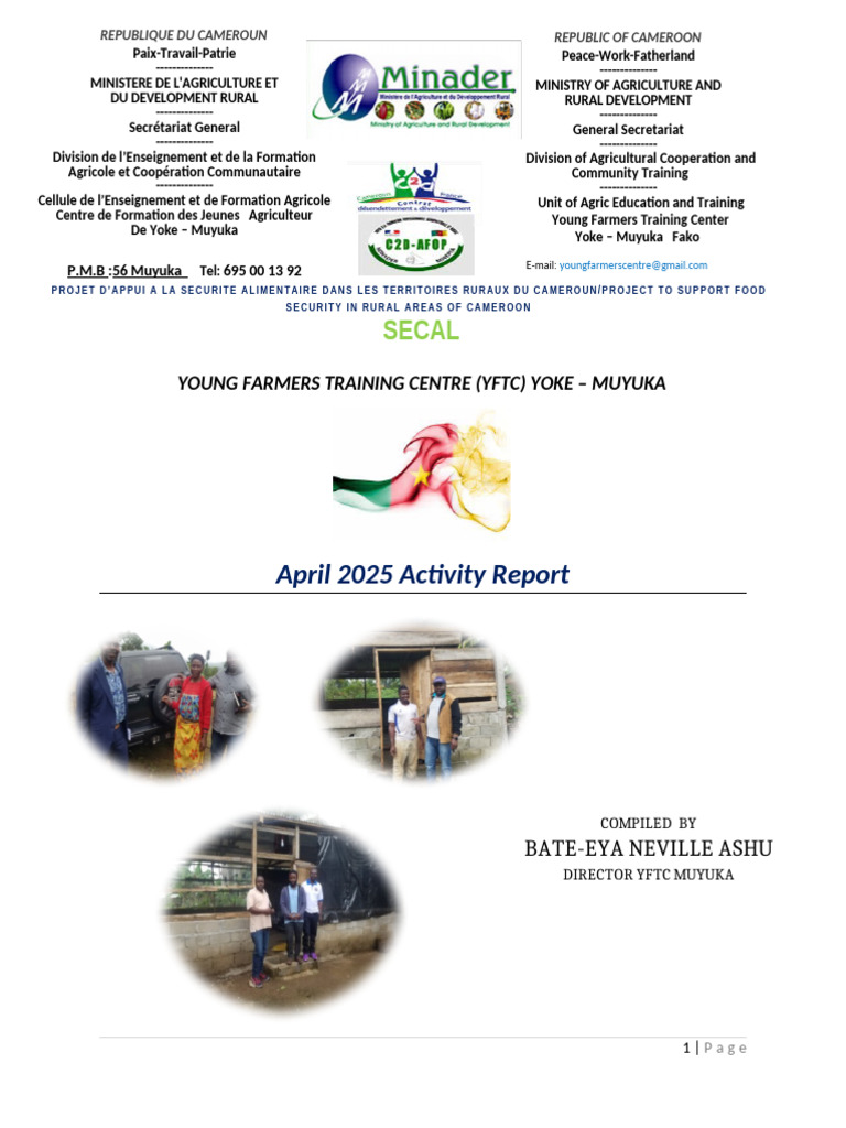 April 2025 Report of Activities | PDF | Agriculture | Economies