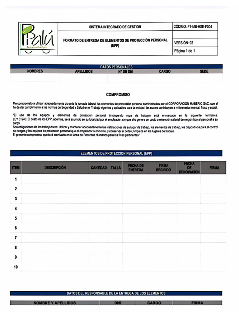 Ficha de Datos Personal | PDF