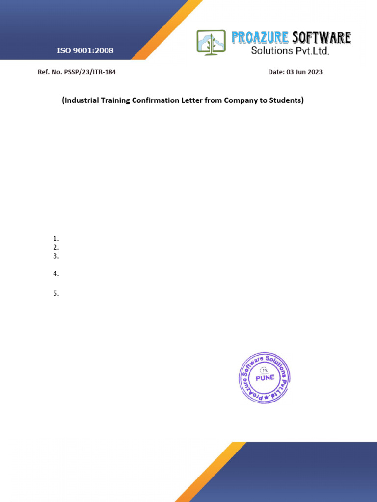 Rohan Unde - Internship - Offer - 1464 | PDF