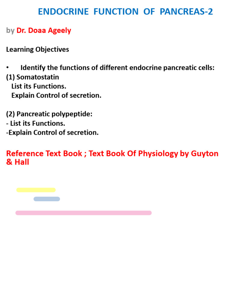 l8. Endocrine Function of Pncreas-2 | PDF | Pancreas | Insulin