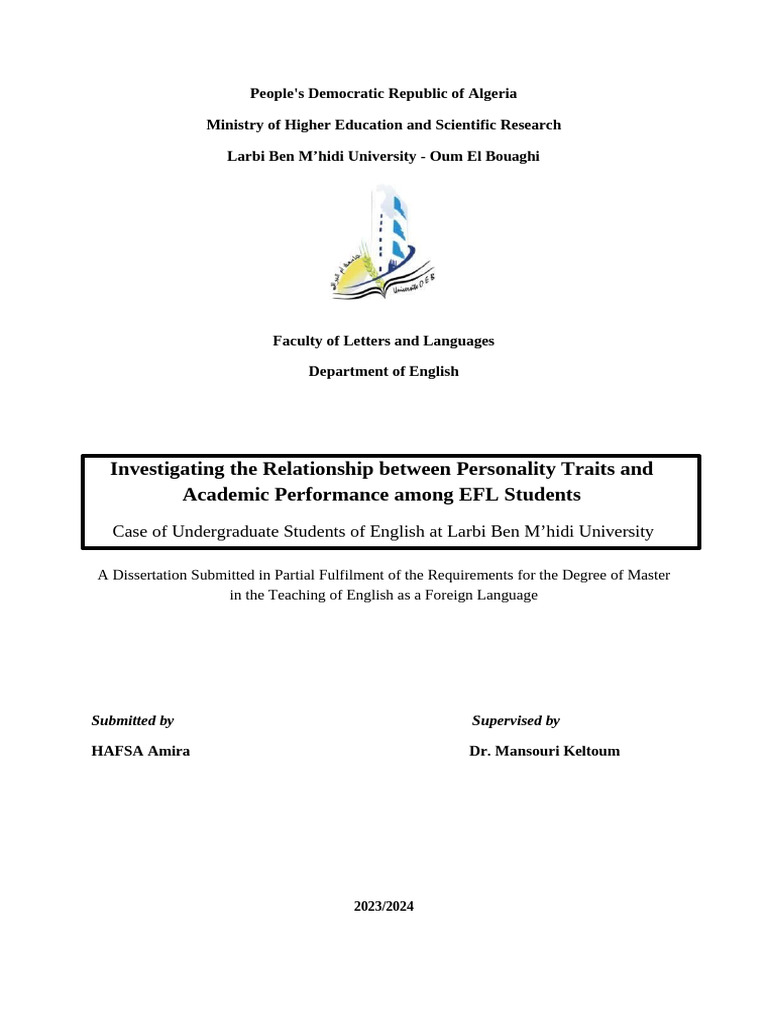 Finall Version 6 | PDF | Extraversion And Introversion | Psychology