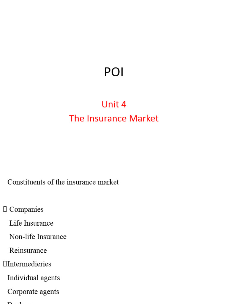 Poi - Unit 4 | PDF | Insurance | Business Law