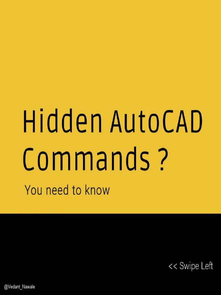 Hidden AutoCAD Commands | PDF