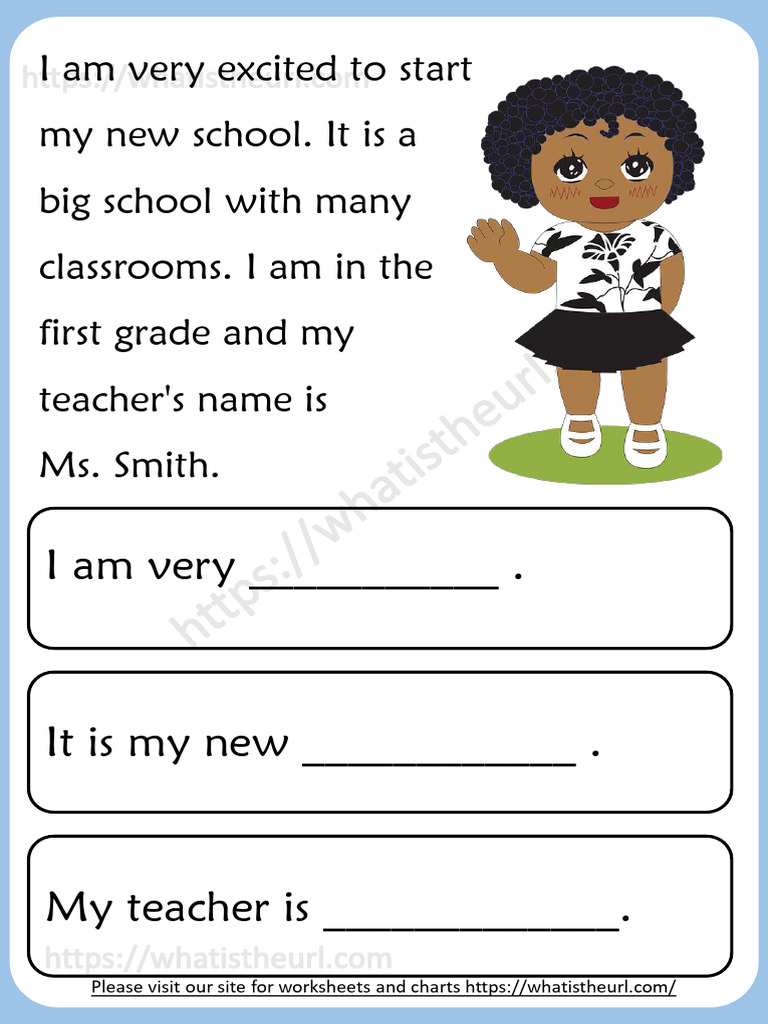 My New School Kindergarten Reading Comprehension | PDF