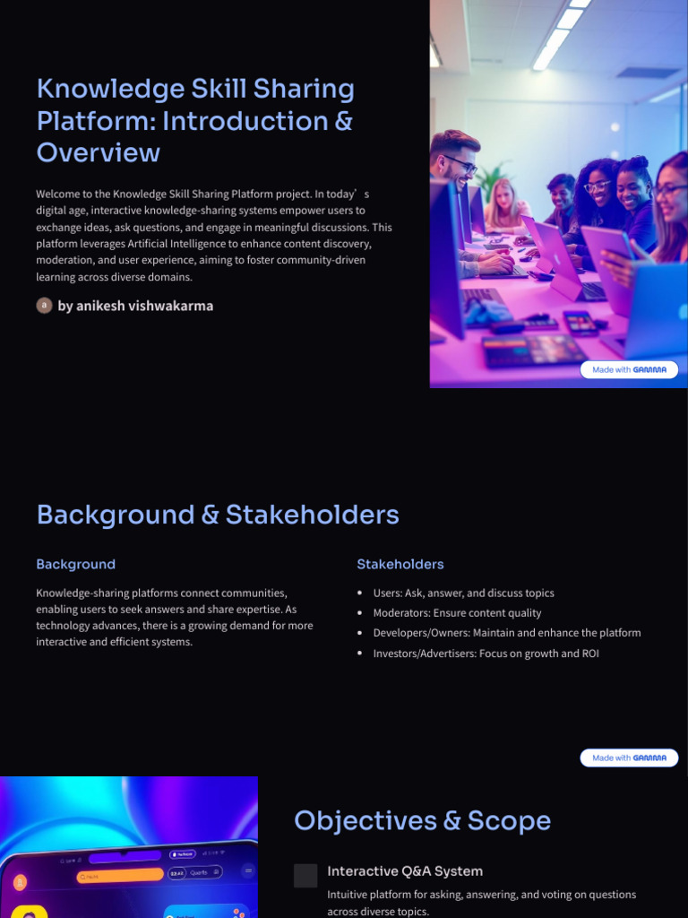 Knowledge Skill Sharing Platform Overview | PDF | Databases ...
