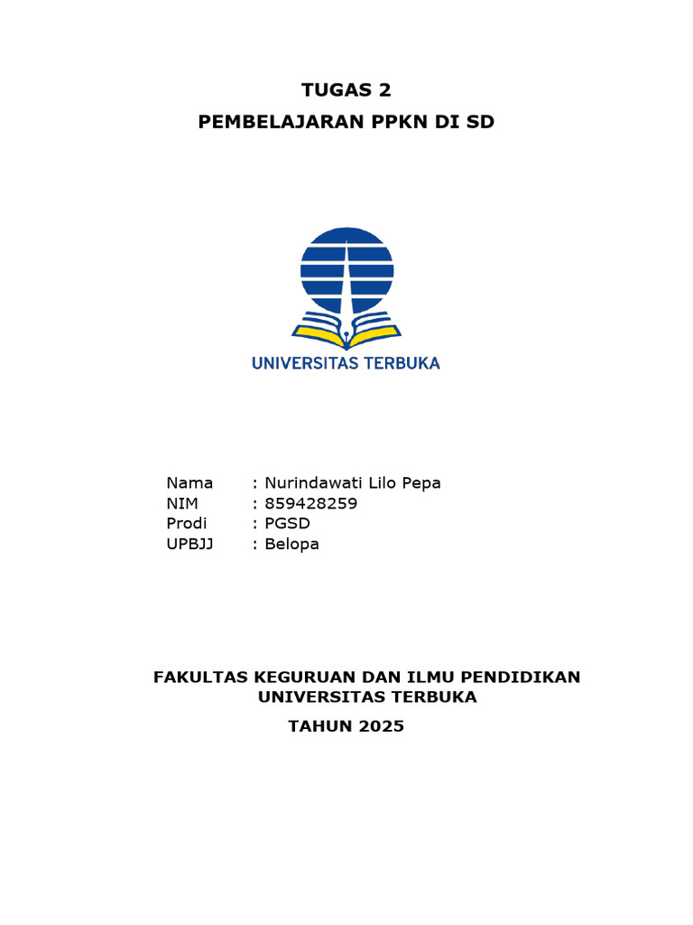 Tugas 2 Pembelajaran PKN Di SD | PDF