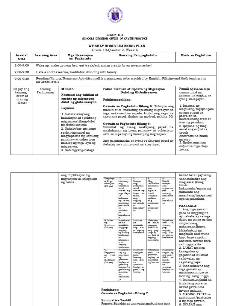 AP10-WHLP-Q2-W6 | PDF