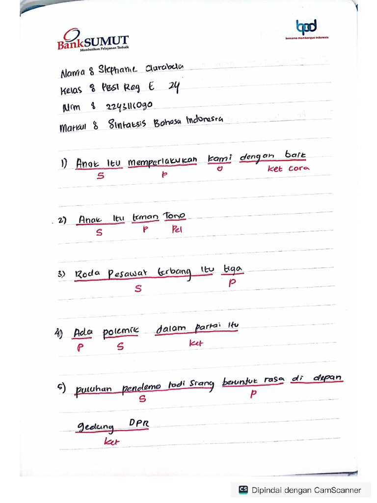 Fungsi Sintaksis Stephanie | PDF