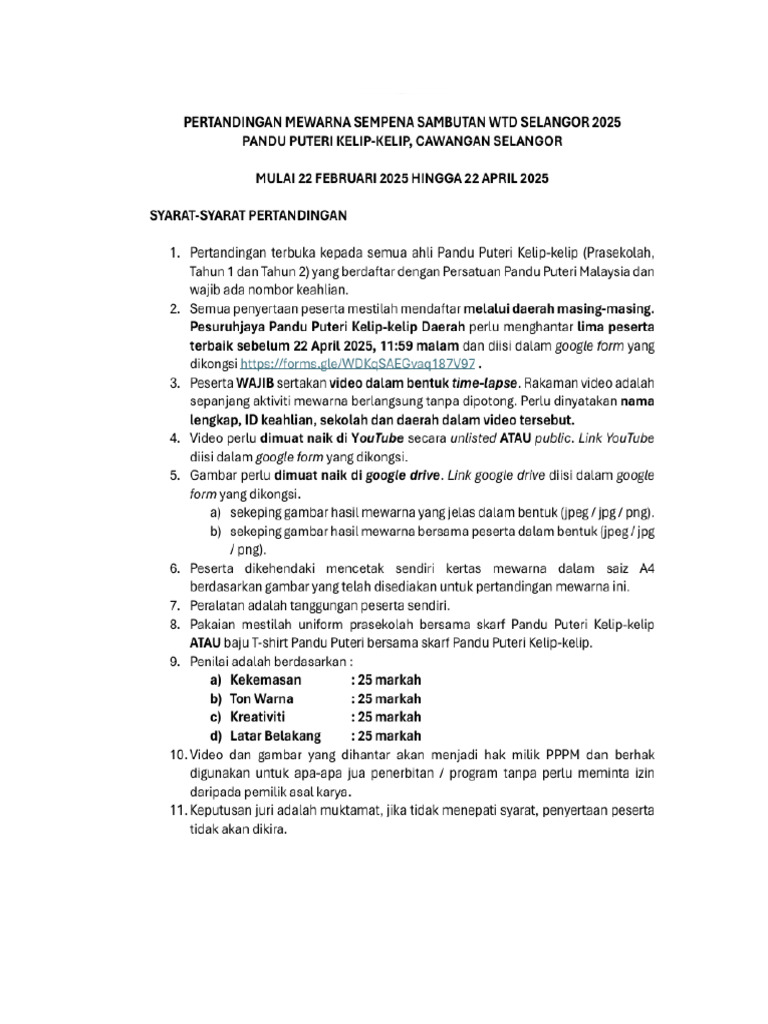 5 Pertandingan Mewarna WTD | PDF