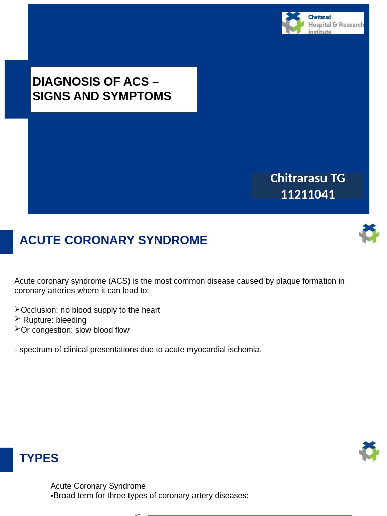Acs Signs and Symptoms GM | PDF | Myocardial Infarction ...
