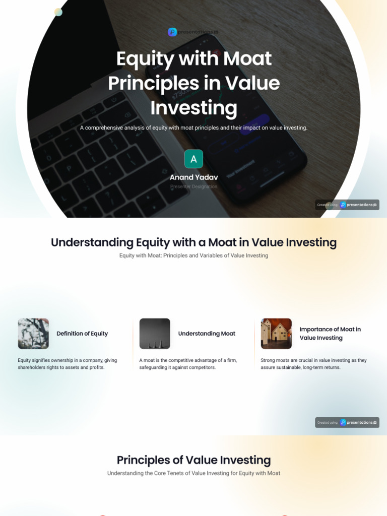 Equity with Moat Principles and Value Investing Analysis | PDF
