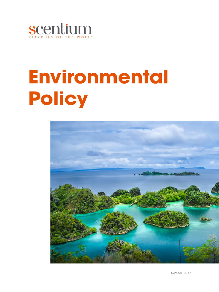 SCENTIUM Environmental Policy R0 1017 ENG | PDF