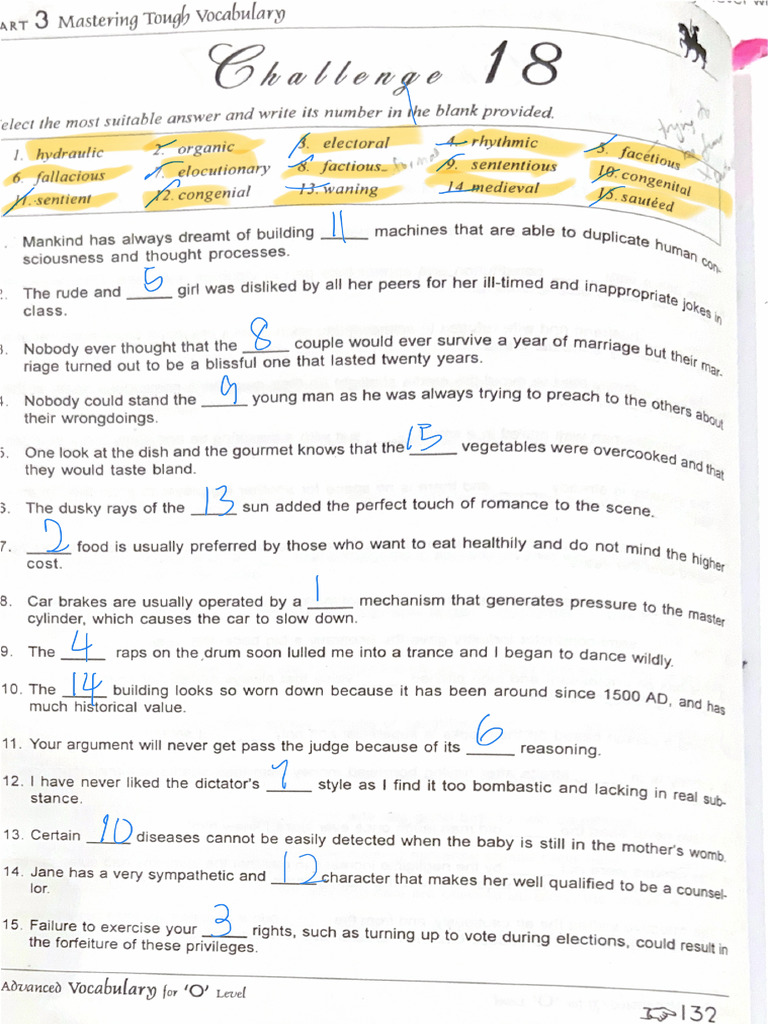 ART 3 Mastering Tough Vocabulary | PDF