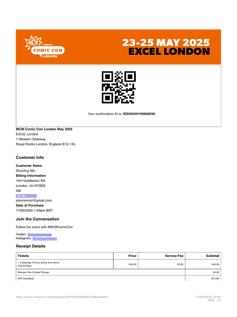 Tickets For MCM Comic Con London May 2025 From Reed UK | PDF