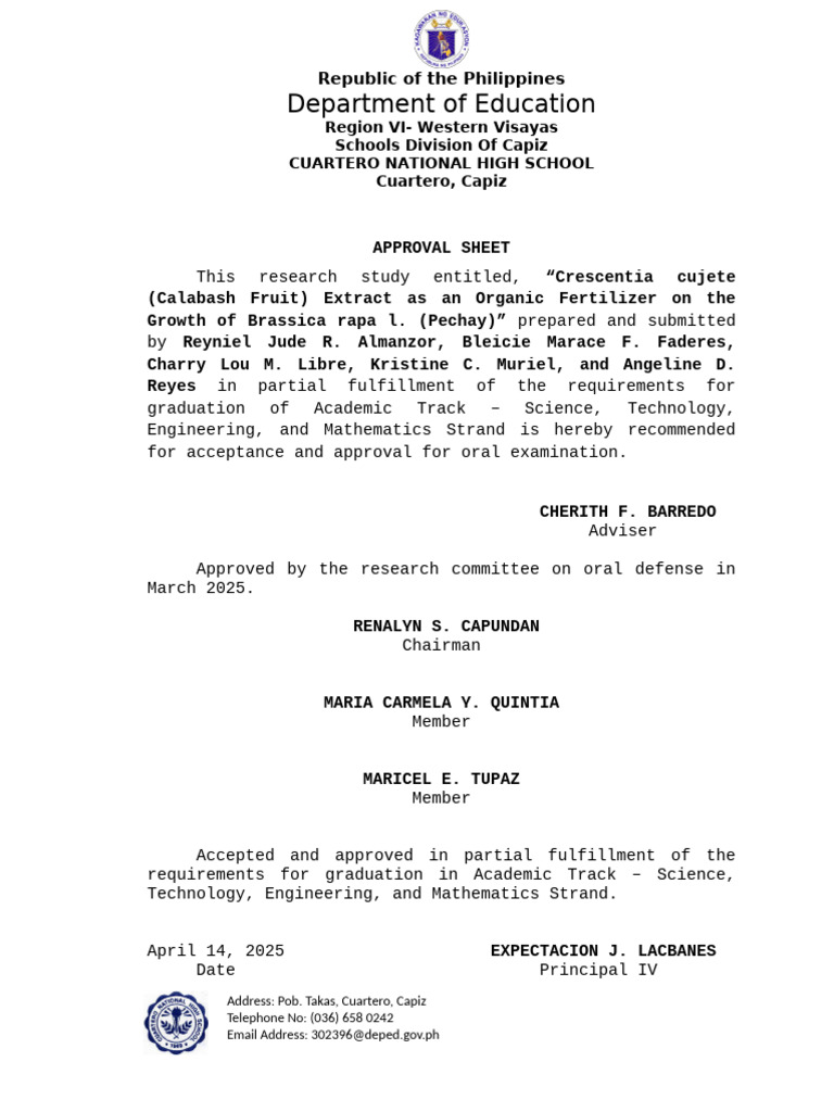 Approval Sheet Finalized | PDF